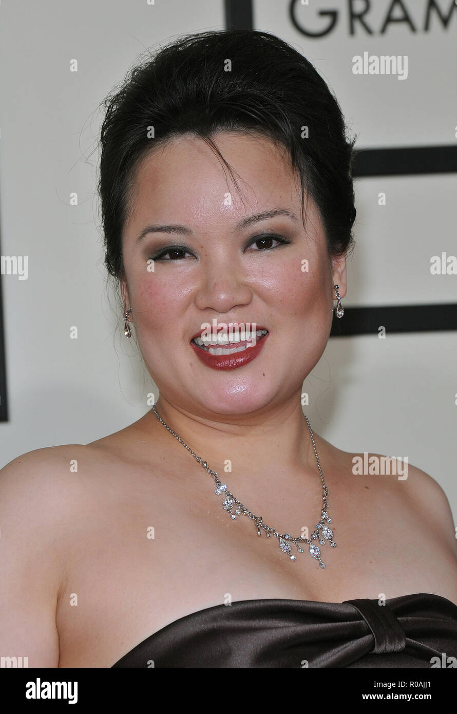 Angelin Chang arriving at 50th Annual Grammy Award at the Staples ...