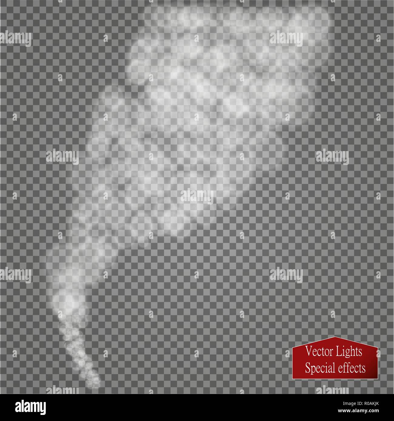 Fog or smoke isolated transparent special effect. White vector ...