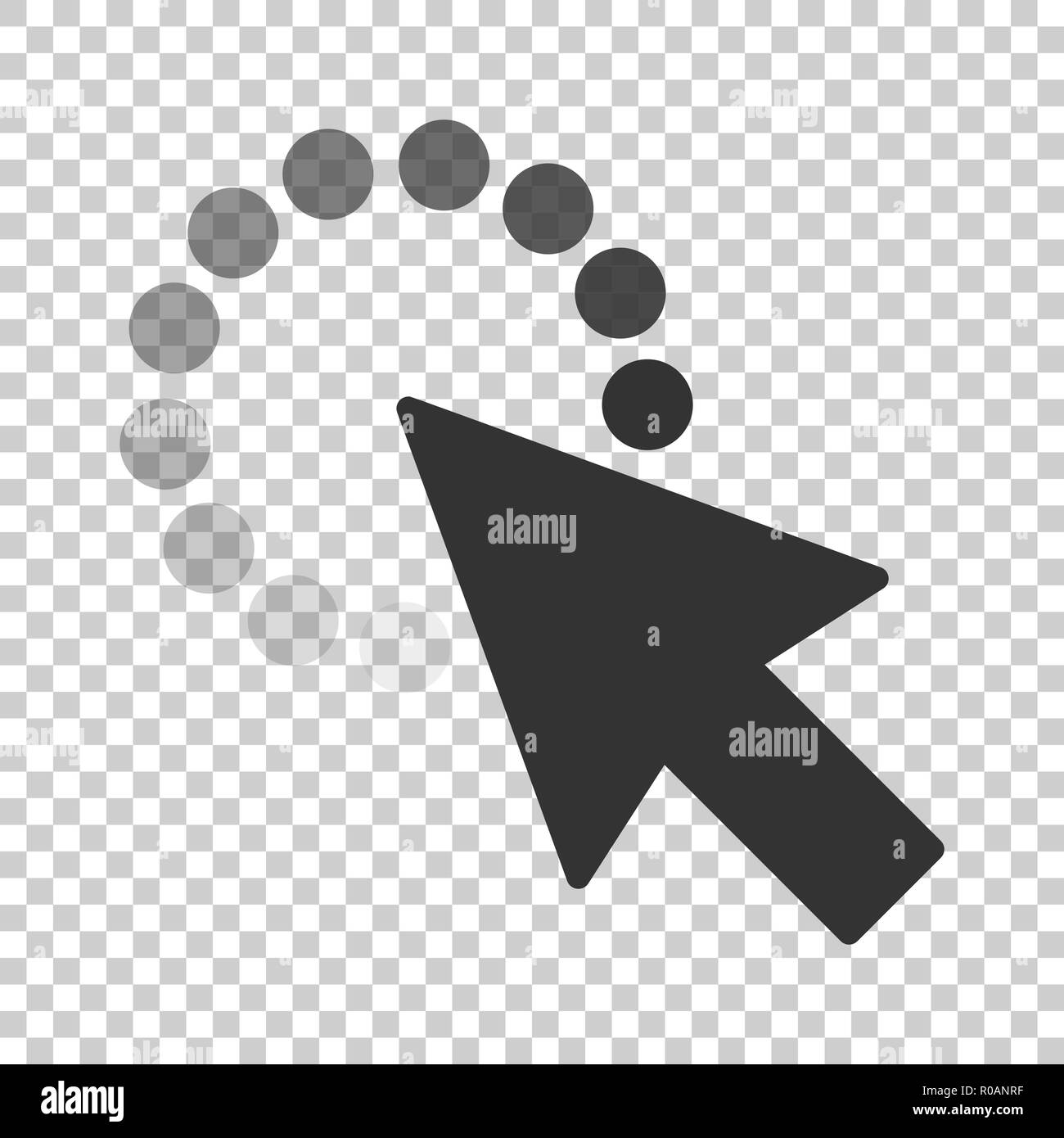 Computer mouse cursor icon in flat style. Arrow cursor vector ...