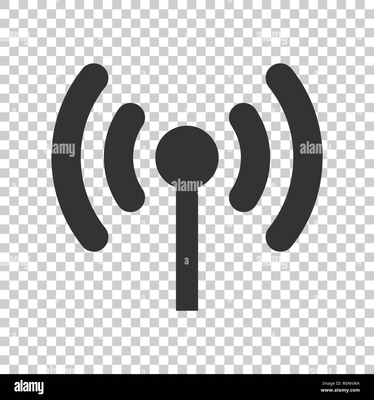 Wifi internet sign icon in flat style. Wi-fi wireless technology vector ...