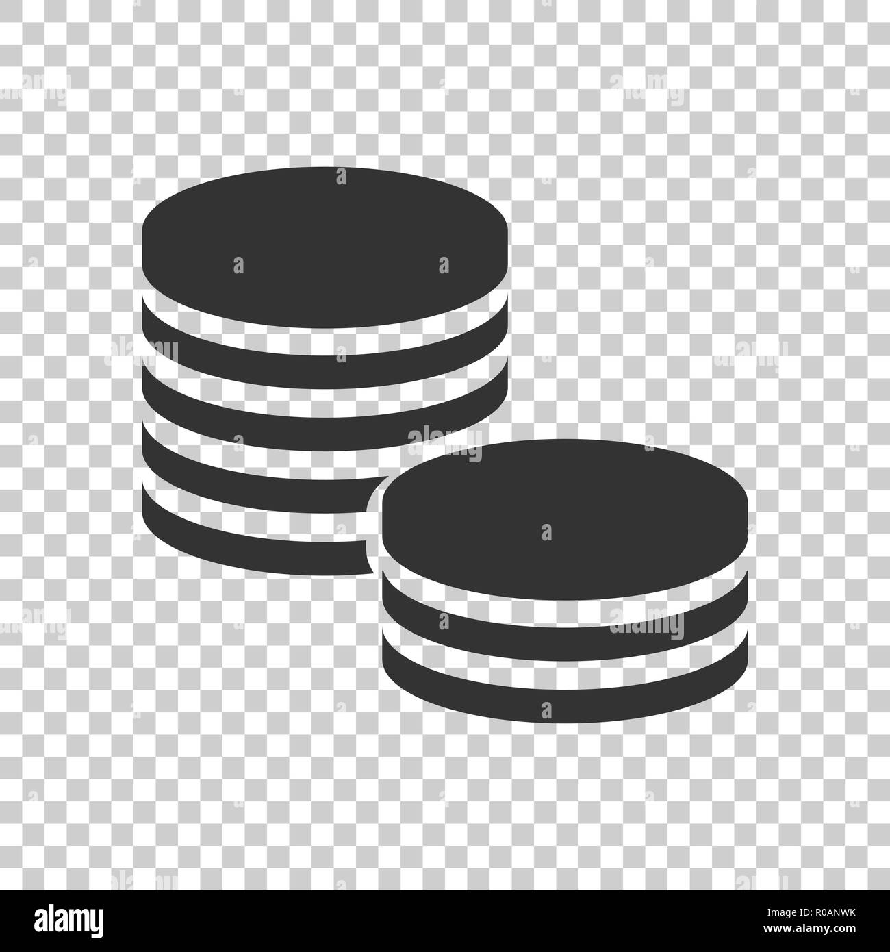 Money coins icon on Black and White Stock Photos & Images - Alamy