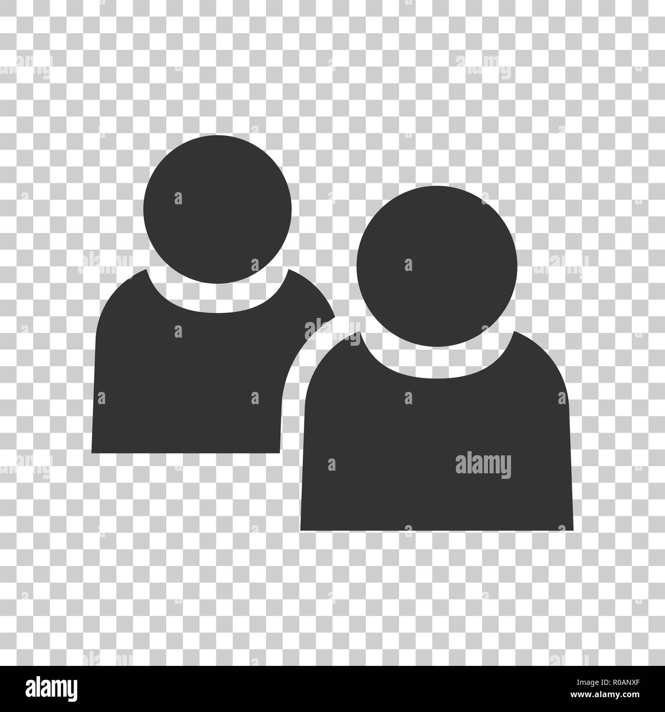 People communication icon in flat style. People vector illustration on ...