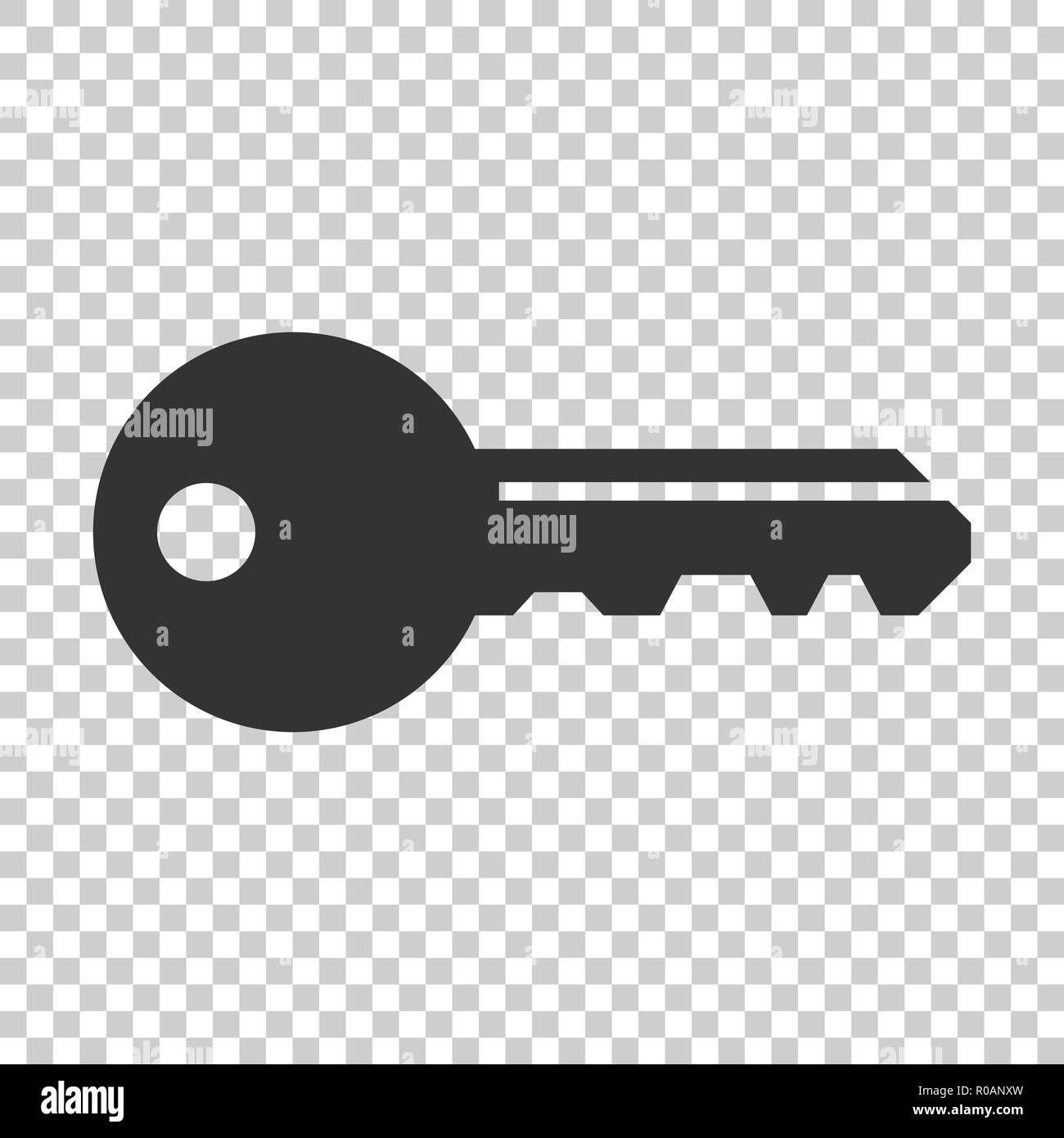 Key icon in flat style. Access login vector illustration on isolated ...
