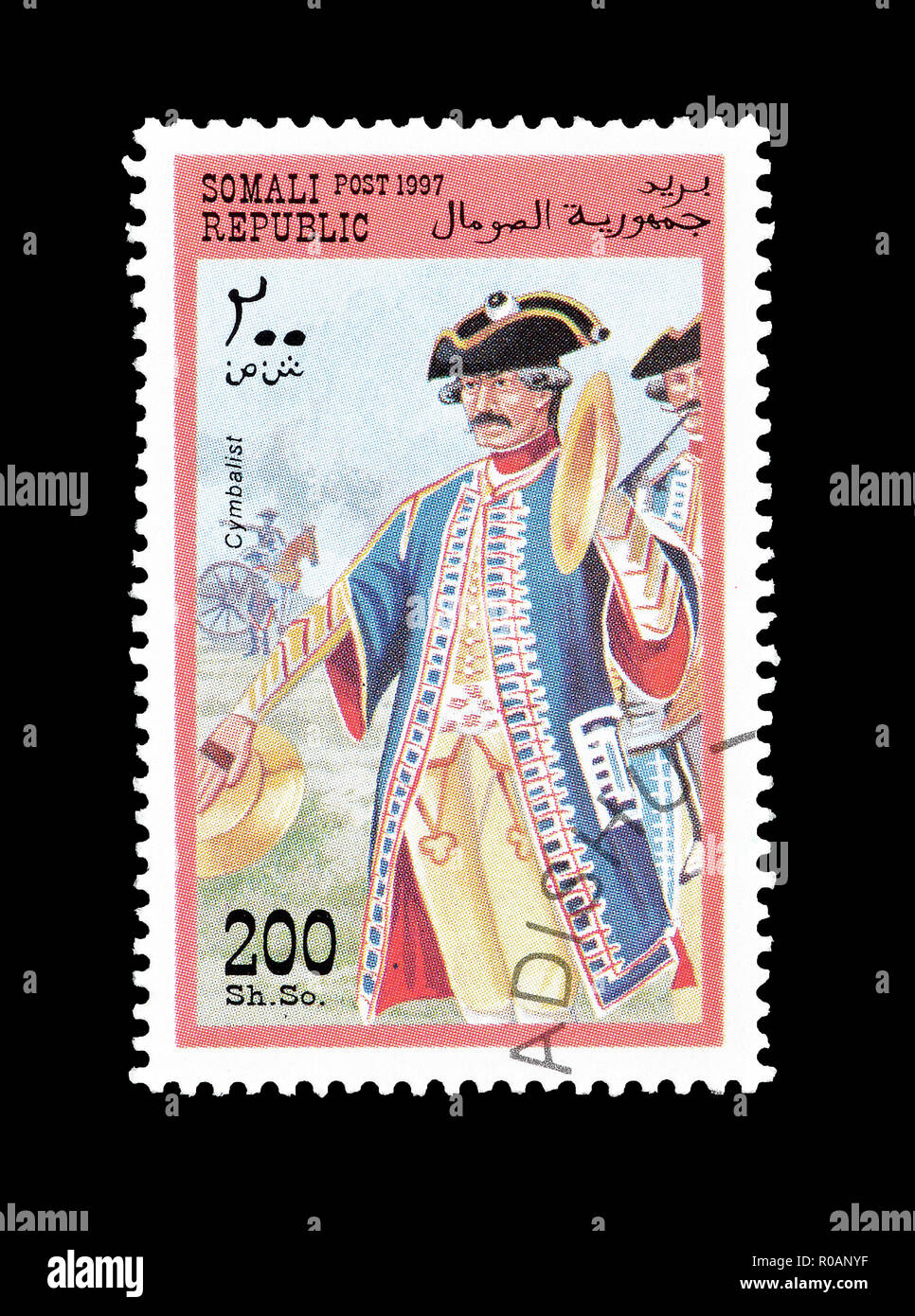 Cancelled postage stamp printed by Somali Republic, that shows ...