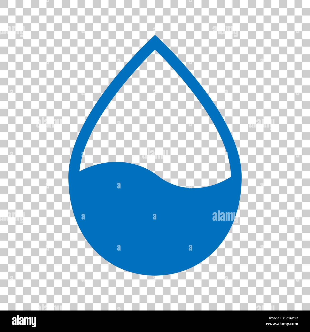 Water drop icon in flat style. Raindrop vector illustration on isolated ...
