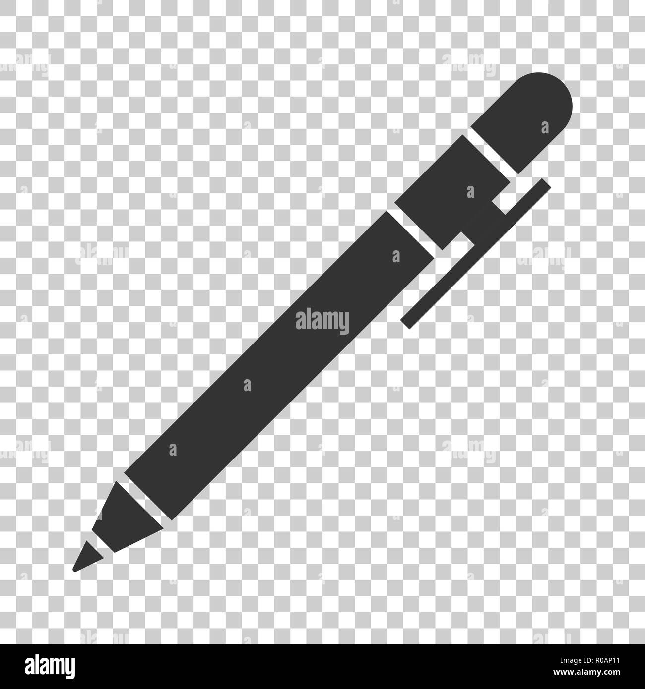 Pen icon in flat style. Highlighter vector illustration on isolated ...