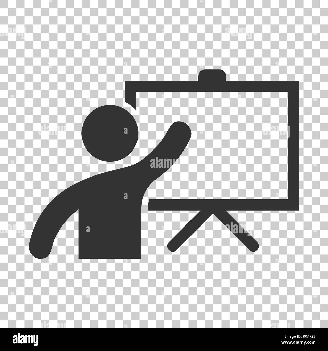 Training education icon in flat style. People seminar vector ...