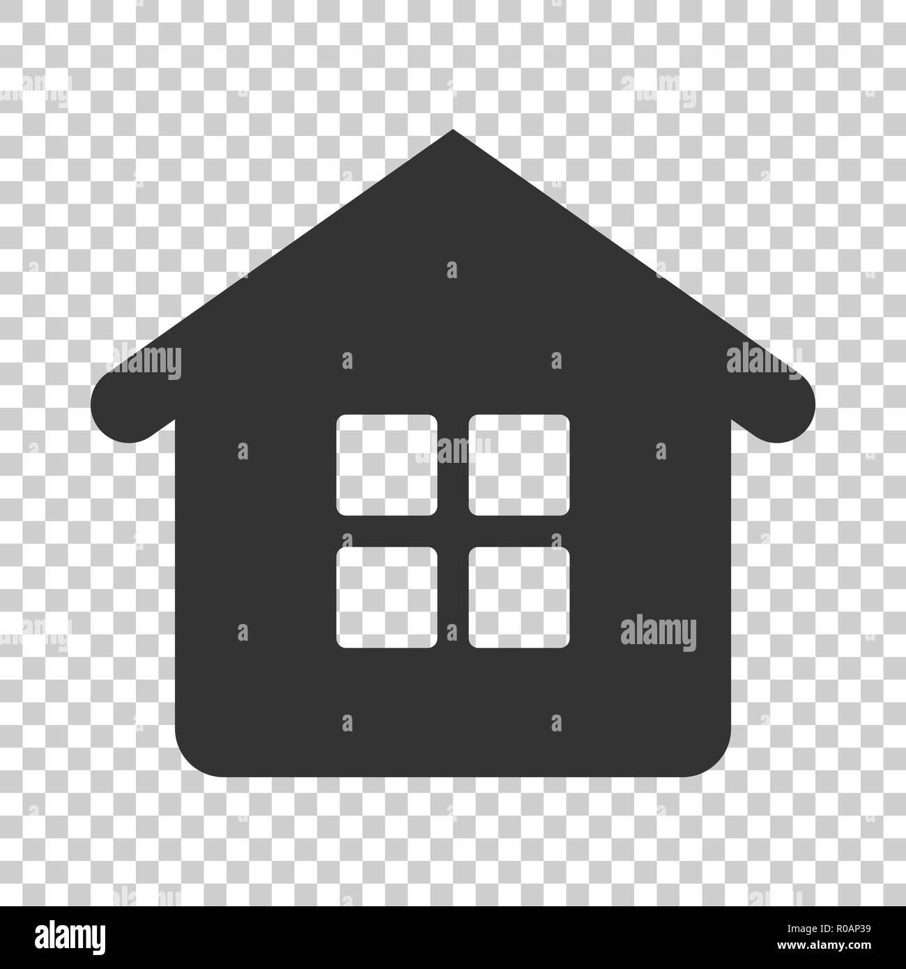 House building icon in flat style. Home apartment vector illustration ...