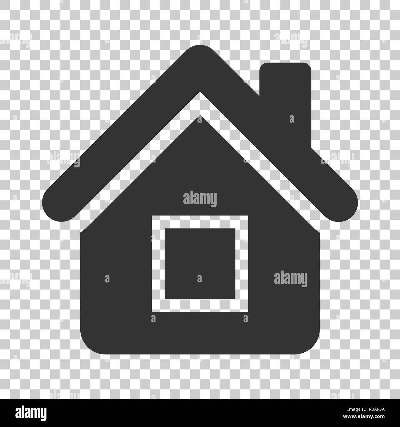 House building icon in flat style. Home apartment vector illustration ...