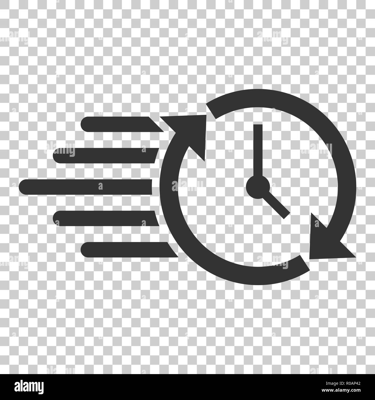 Clock countdown icon in flat style. Time chronometer vector ...