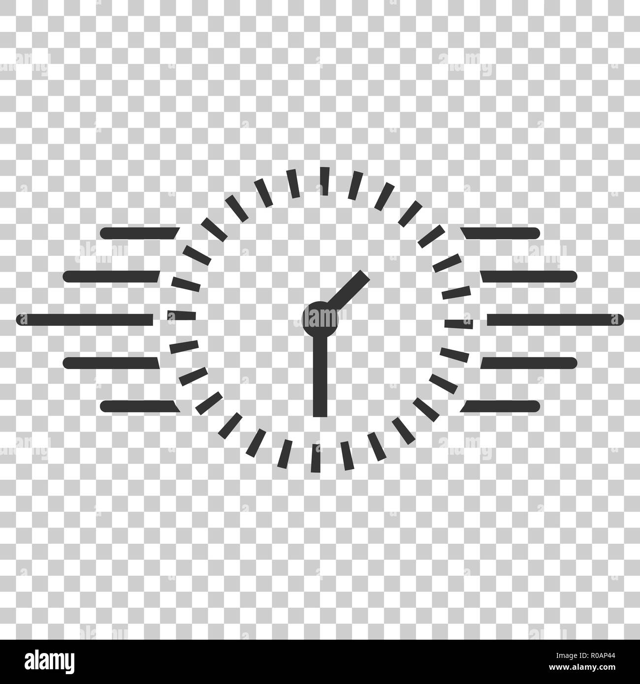 Clock countdown icon in flat style. Time chronometer vector ...