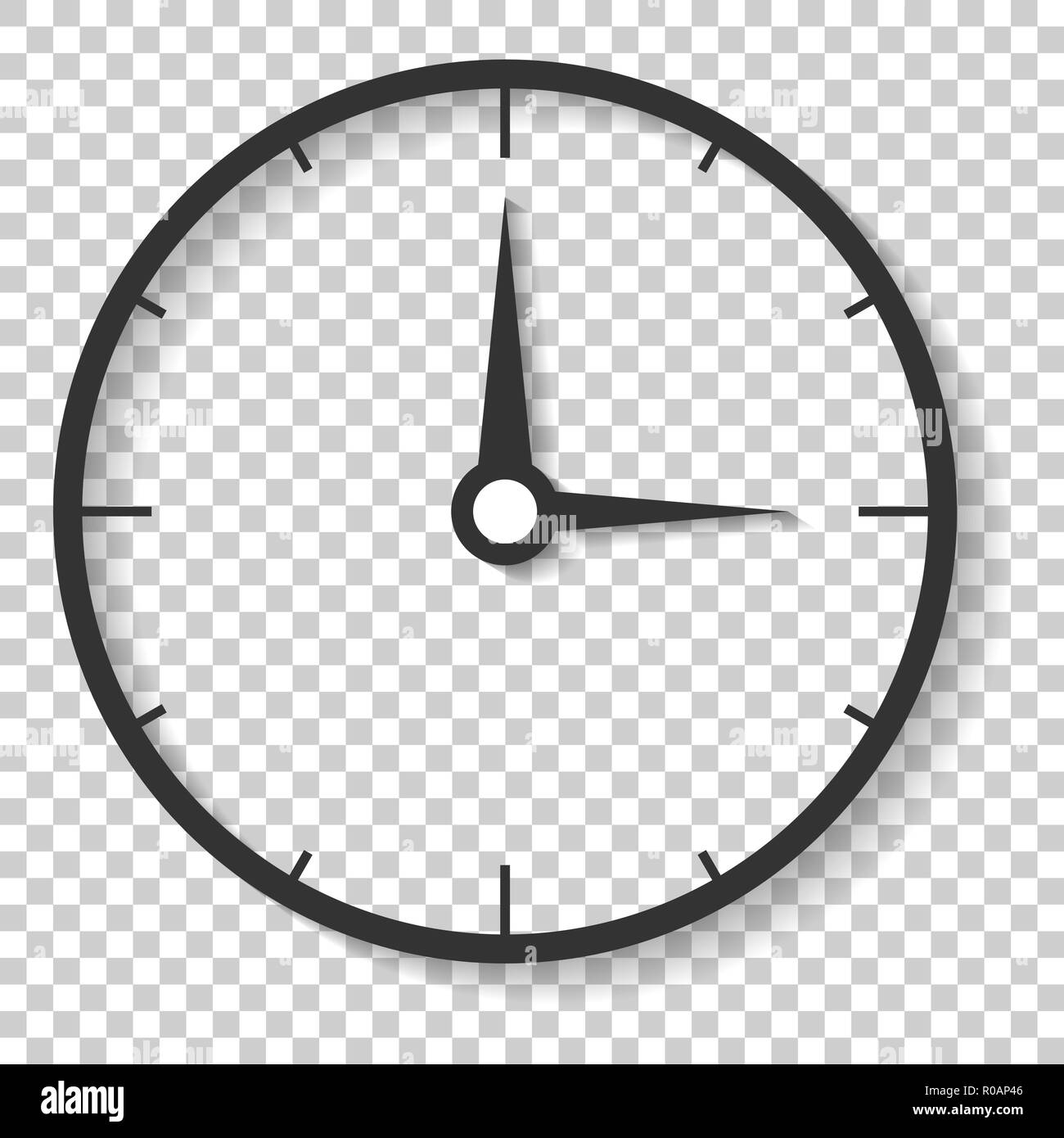 Clock countdown icon in flat style. Time chronometer vector ...