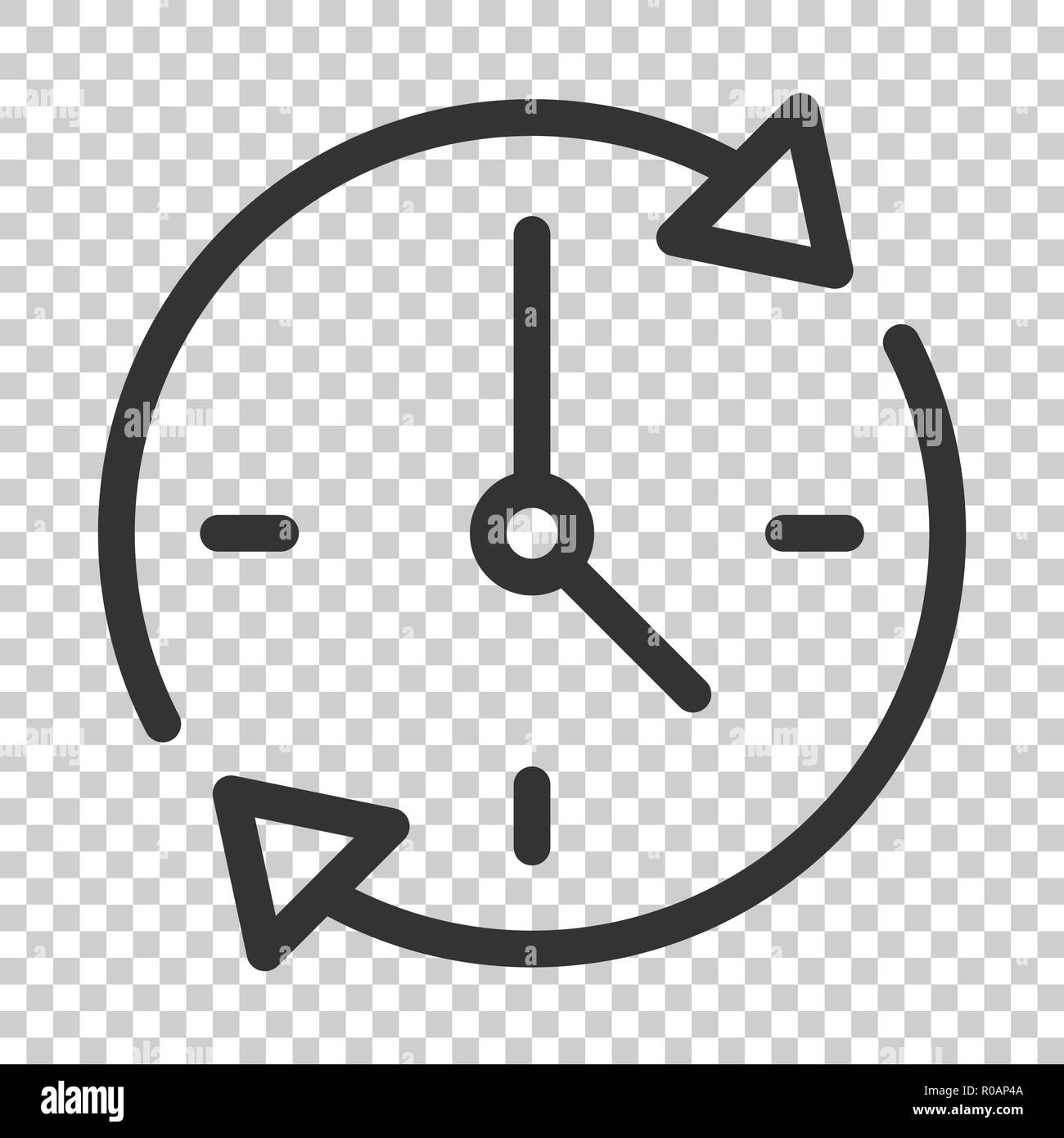 Clock countdown icon in flat style. Time chronometer vector ...
