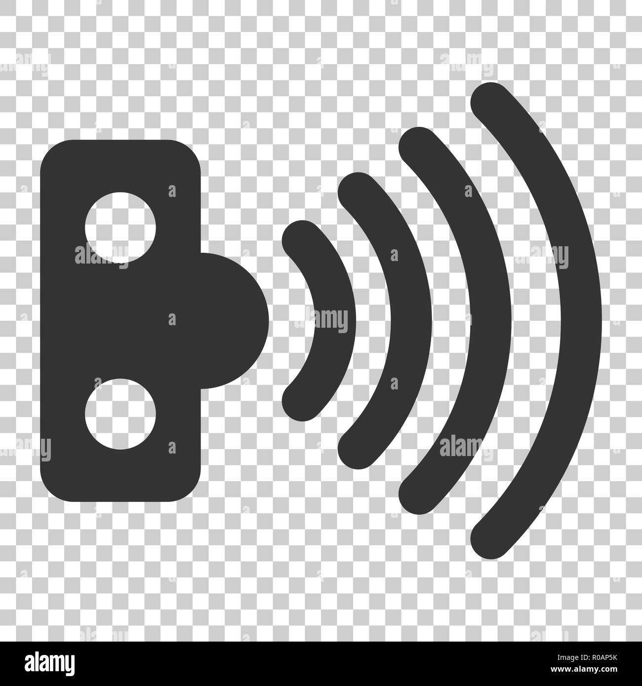 Motion Sensor Icon In Flat Style Sensor Waves Vector Illustration On Isolated Background
