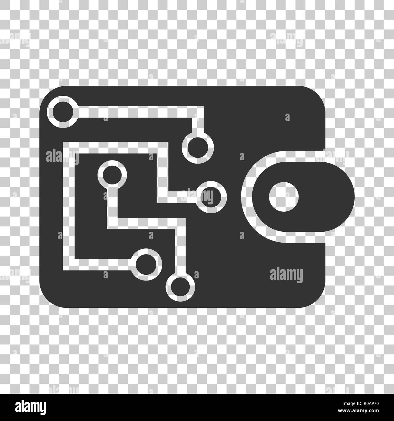Crypto cash icon flat Black and White Stock Photos & Images - Alamy