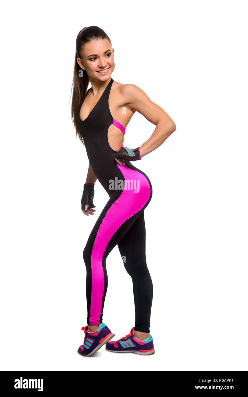 Graceful figure of fitness model Stock Photo - Alamy