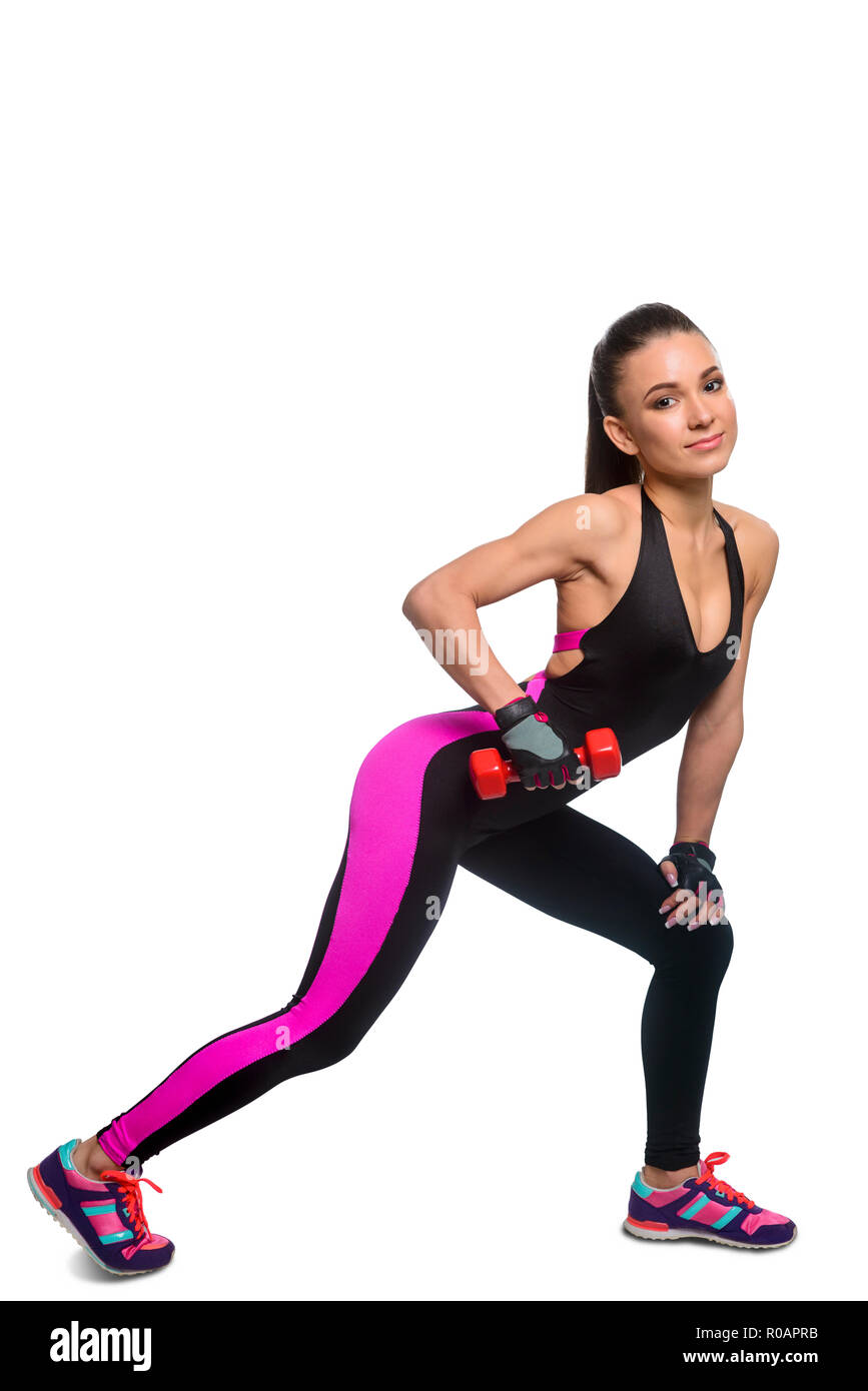 Dumbbell lunge hi-res stock photography and images - Alamy