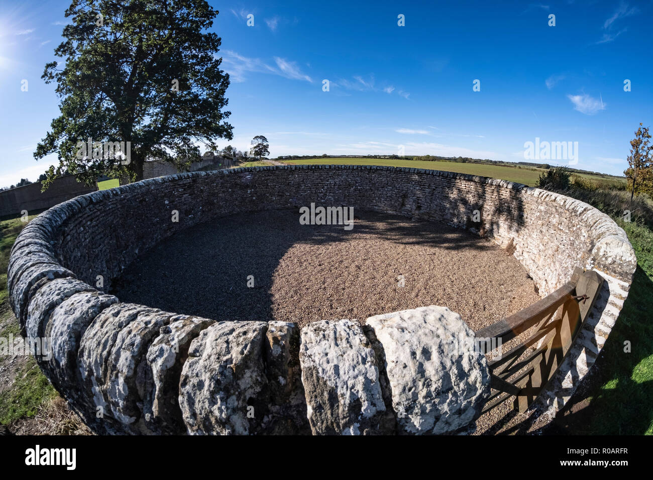 Restored Pinfold in the North Yorkshire Village of Hutton Buscel Stock ...