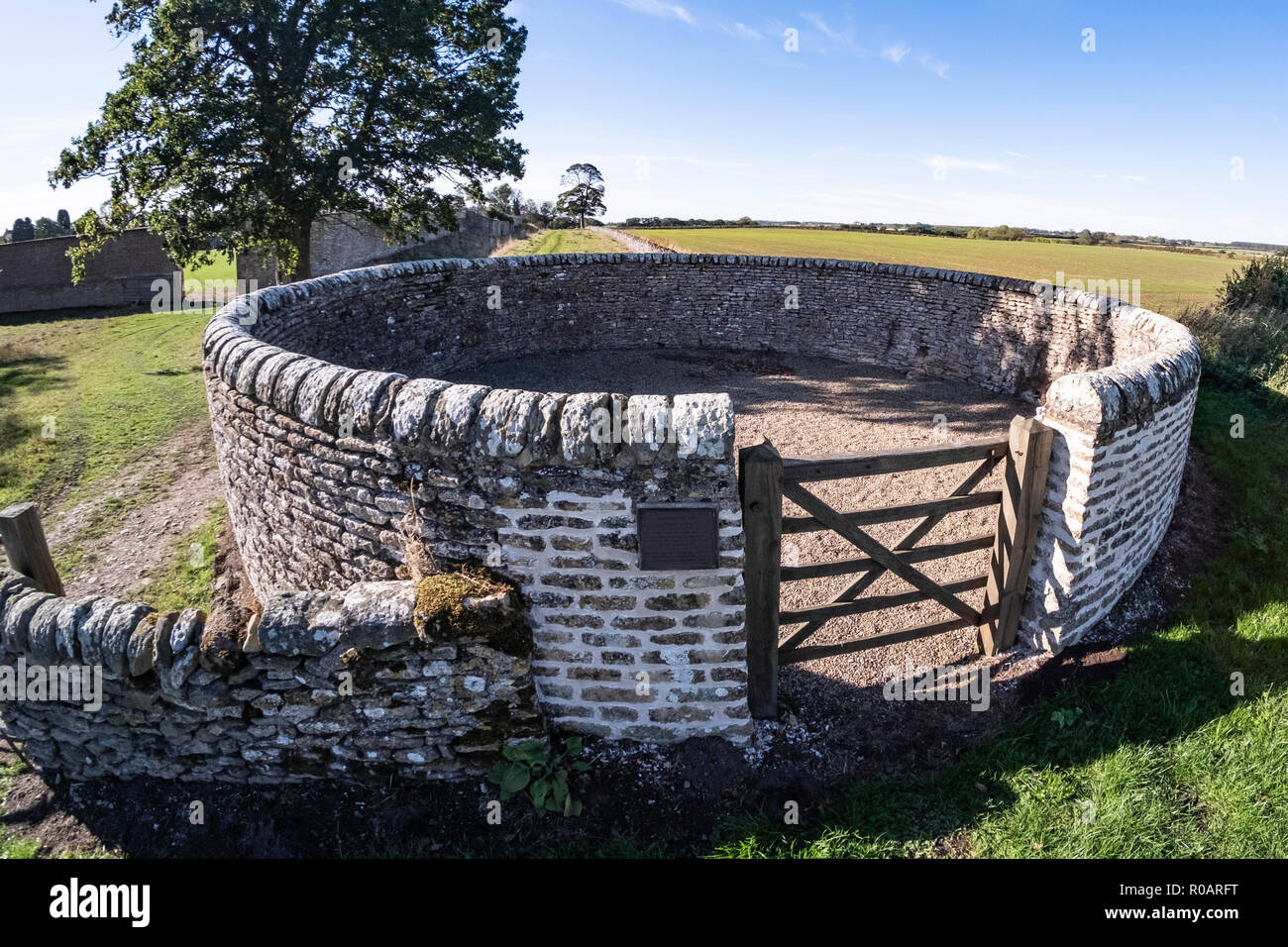 Restored Pinfold in the North Yorkshire Village of Hutton Buscel Stock ...