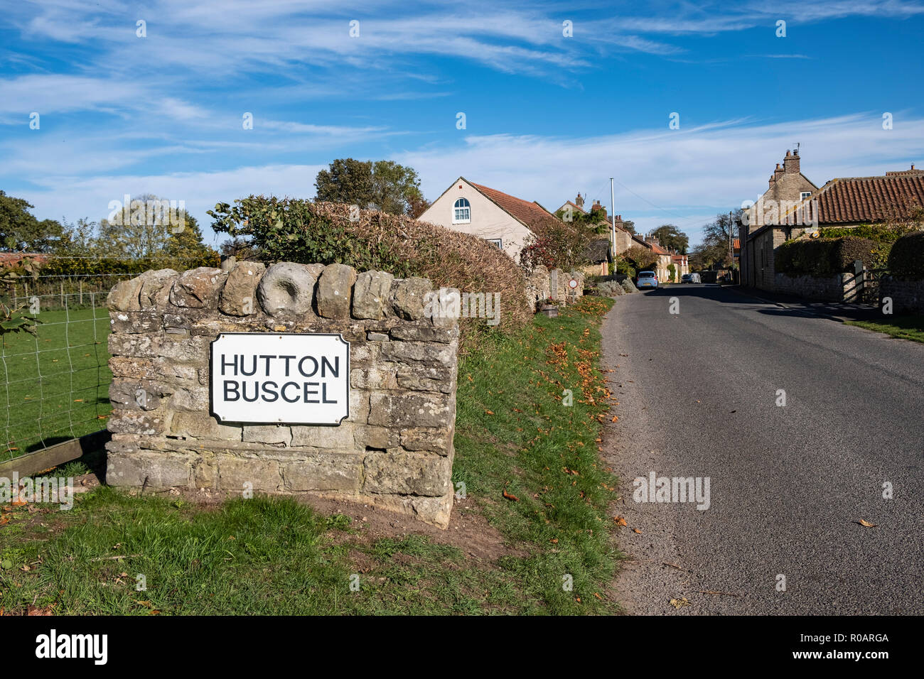 The North Yorkshire Village of Hutton Buscel Stock Photo - Alamy