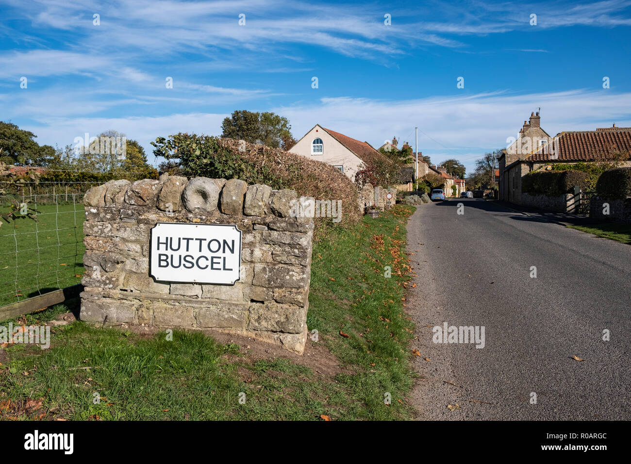 The North Yorkshire Village of Hutton Buscel Stock Photo - Alamy