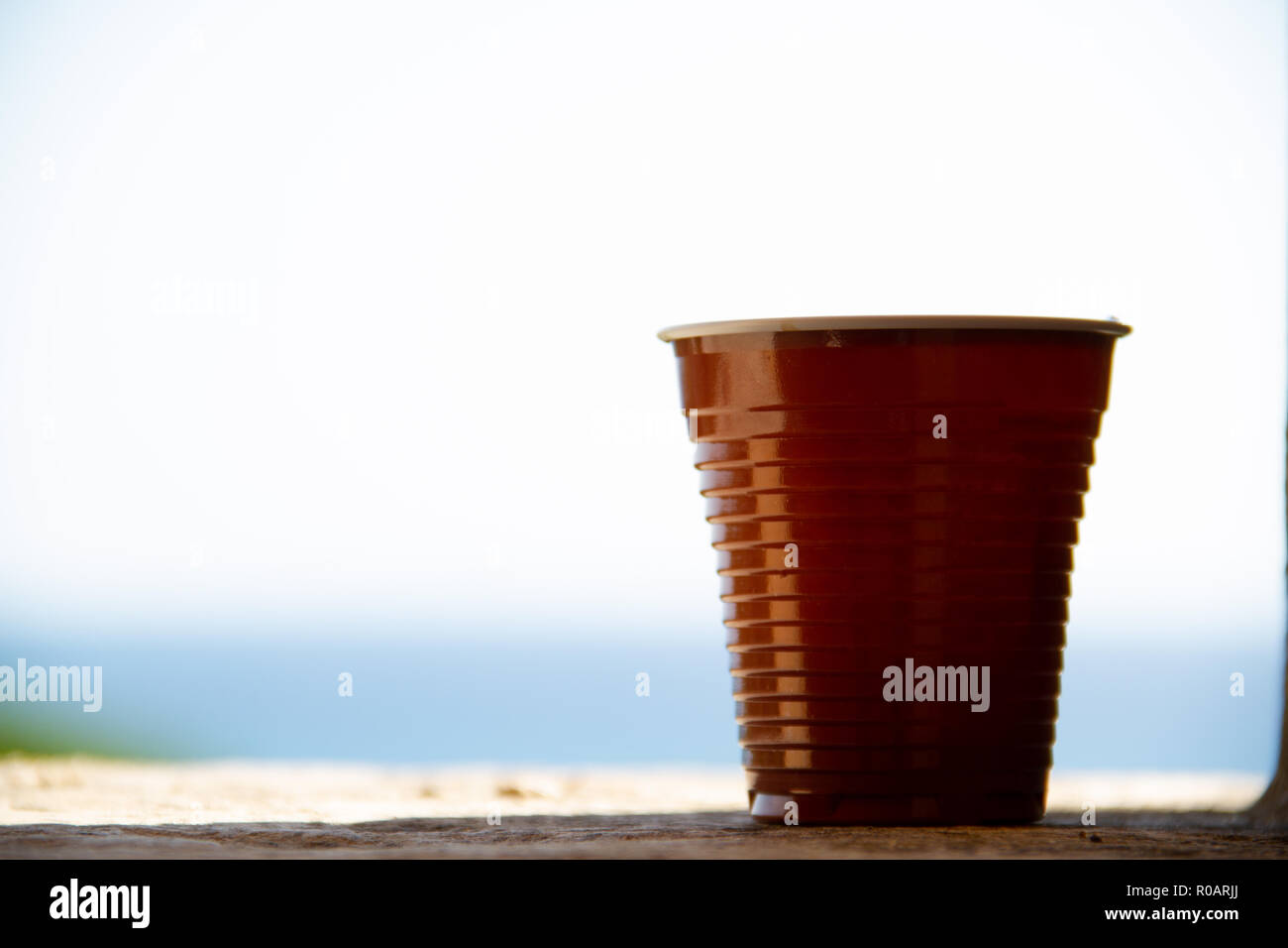 Coffee break in front of the sea Stock Photo - Alamy