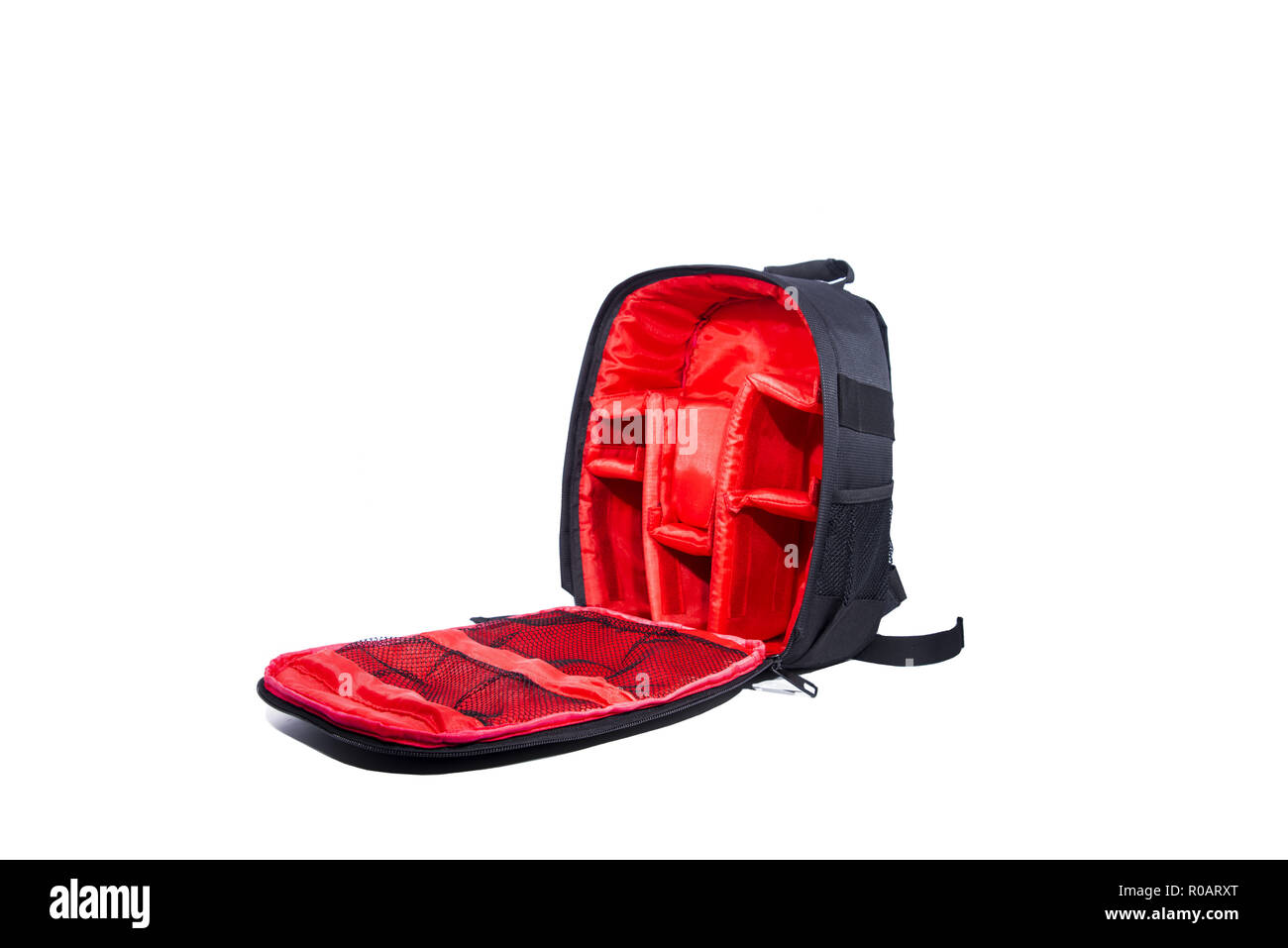 Empty black photo bag. Isolated on white background Stock Photo - Alamy