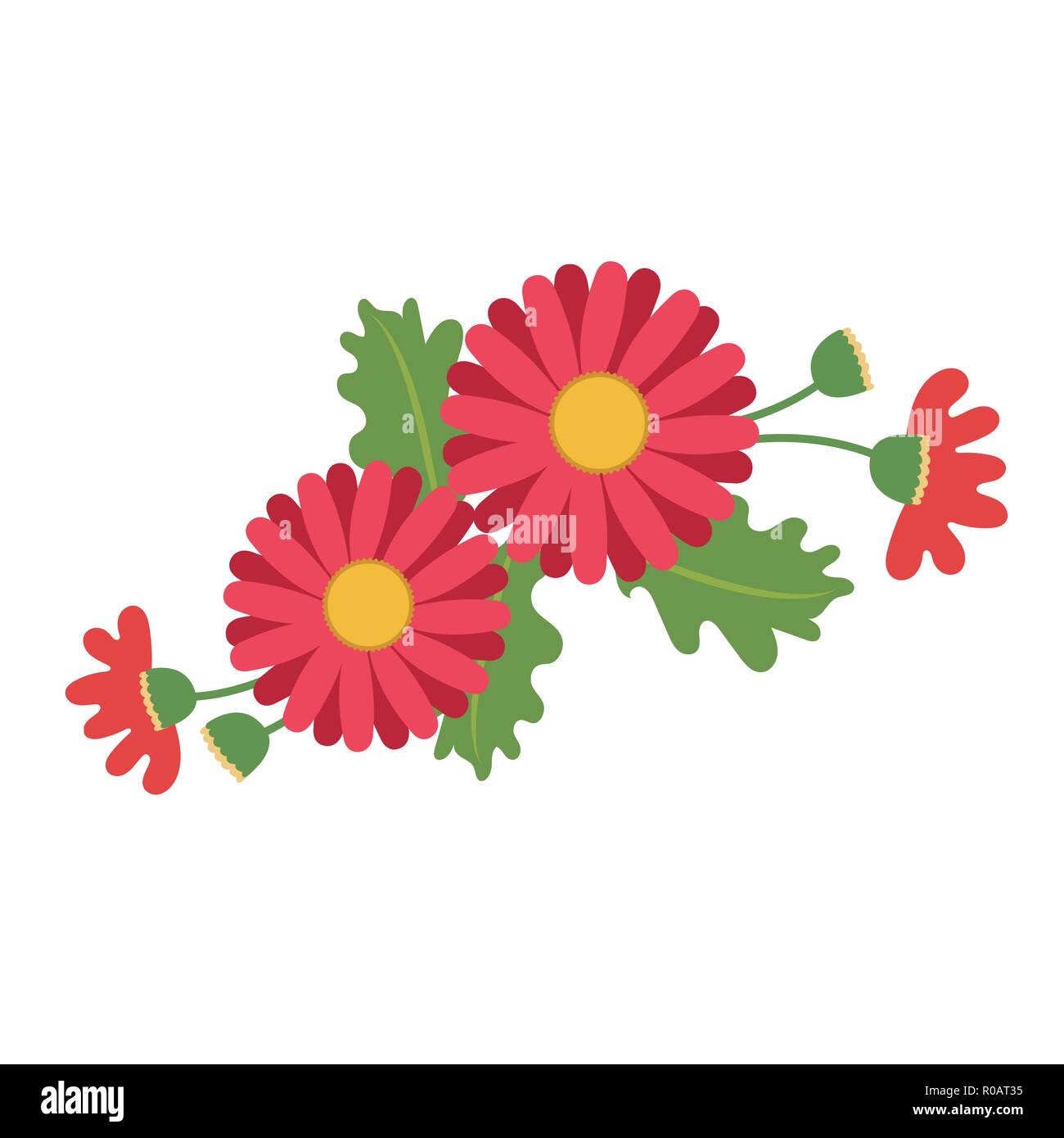 Red Daisy Clipart