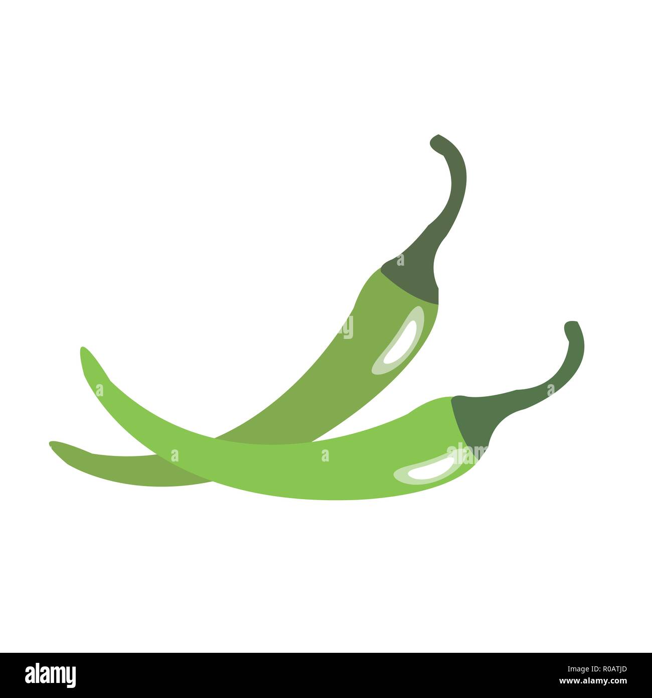 Nature organic vegetable Green chili, healthy vector colorful food ...