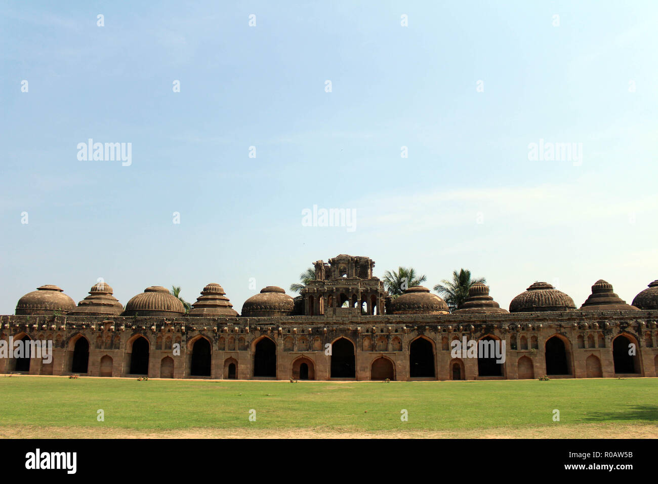 The ruins around Elephant Stable in Hampi. Taken in India, August 2018 ...
