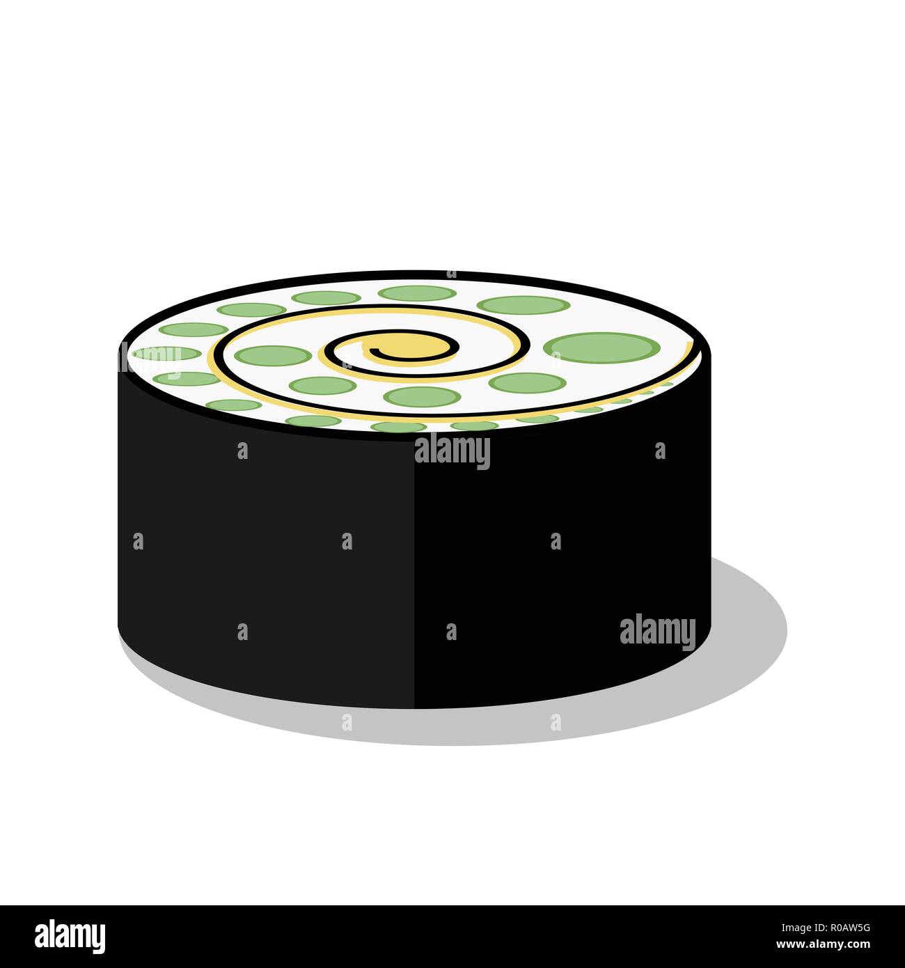 Traditional Japanese food of sushi, delicious Asian cuisine vector ...