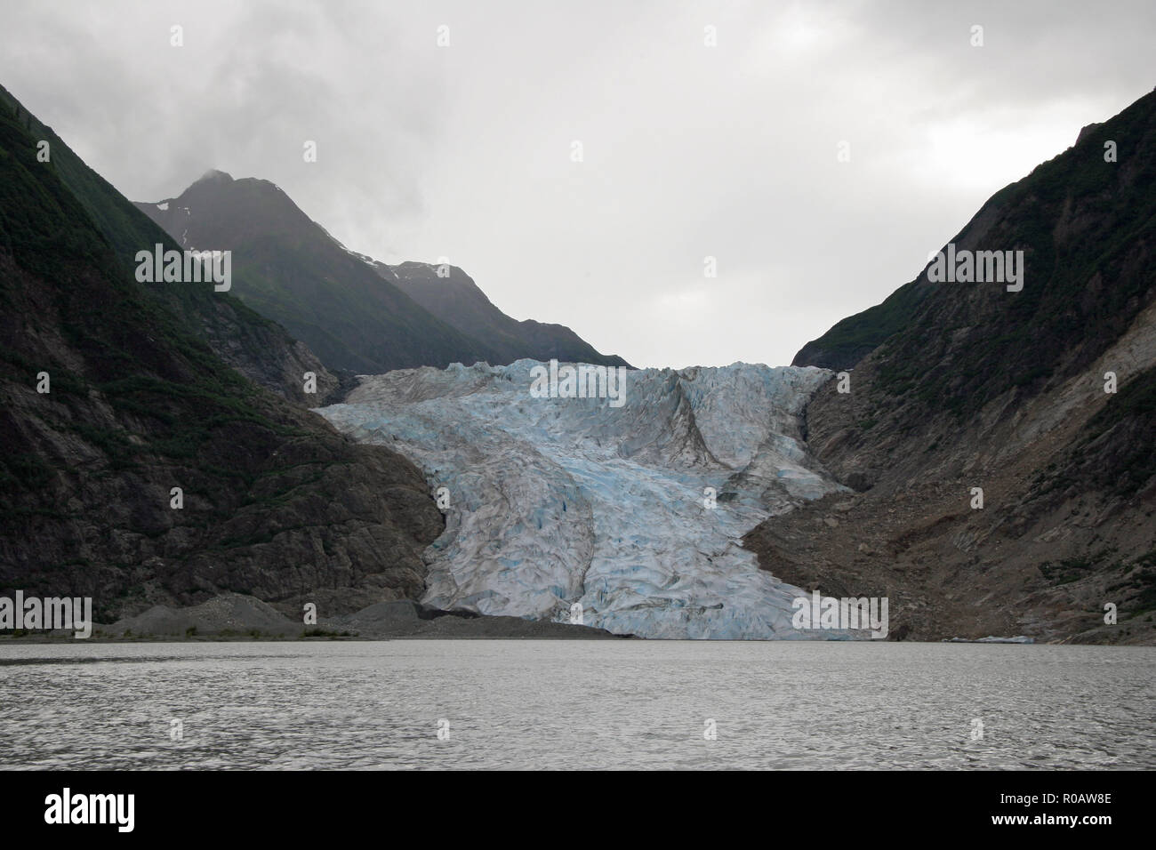 Alaska's Davidson Glacier on an overcast summer day Stock Photo - Alamy