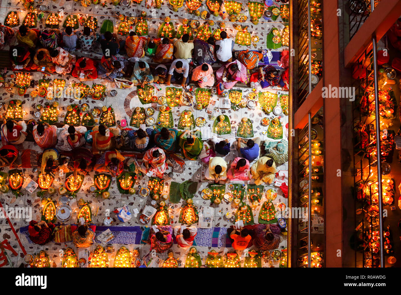 Hindu devotees performing rituals in hi-res stock photography and ...