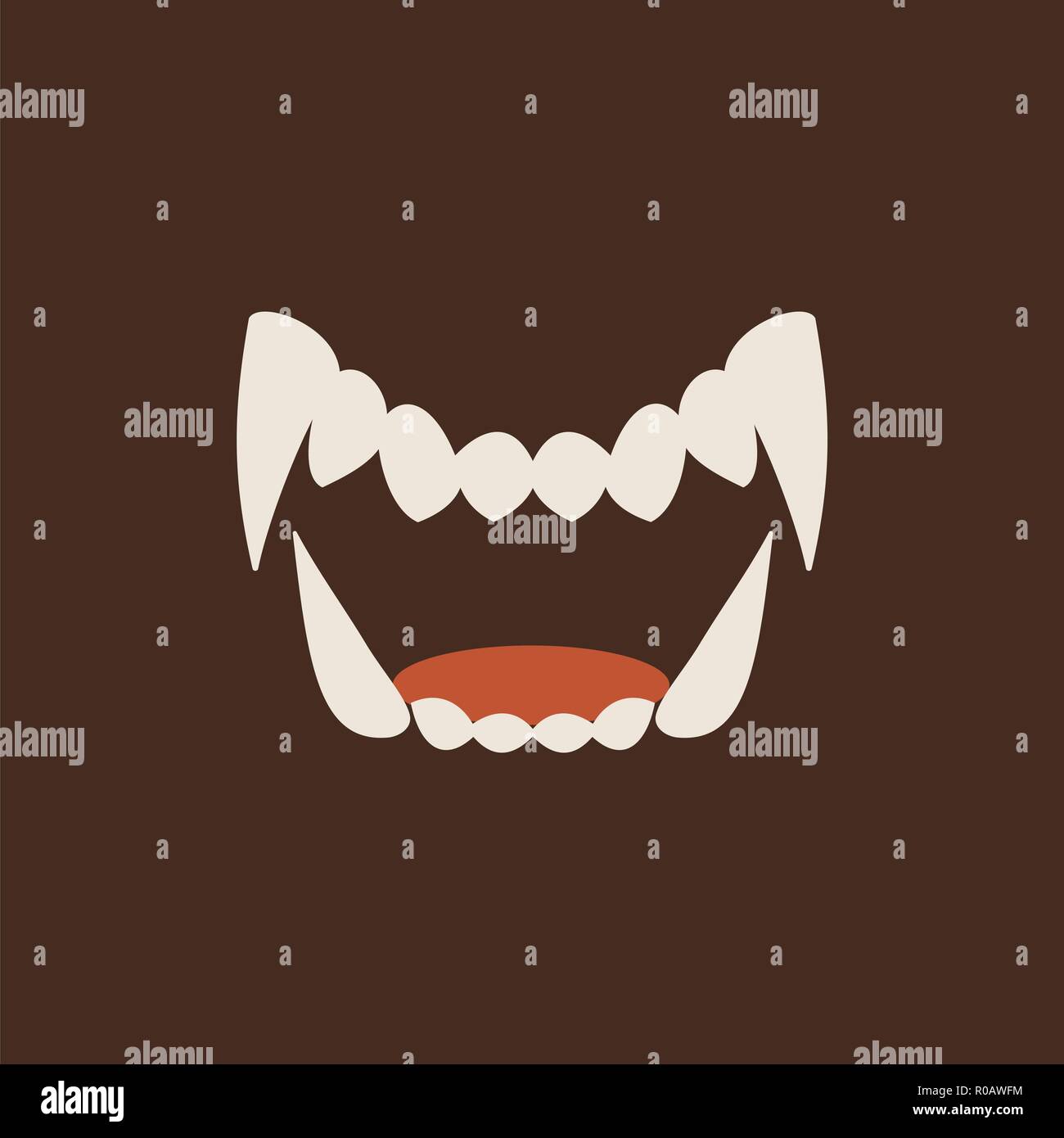 Wolf fang white background Stock Vector Images - Alamy