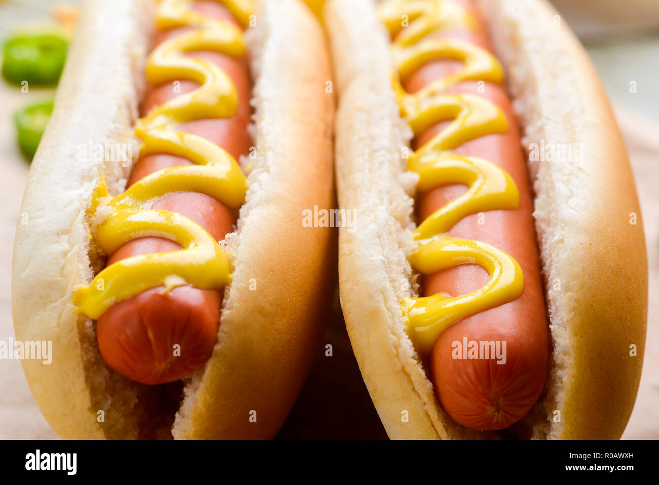 Delicious traditional hot dogs Stock Photo - Alamy