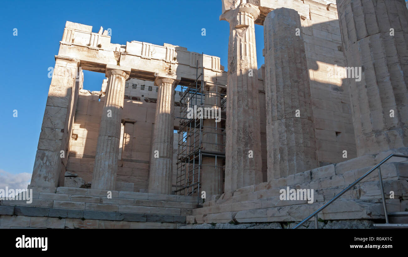 Amazing view of The Parthenon in the Acropolis of Athens, Attica ...