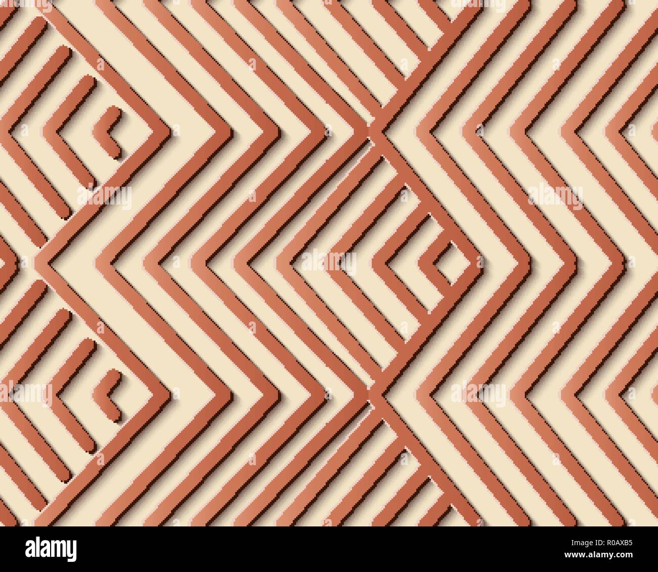 Seamless relief sculpture decoration retro pattern rhomb triangle ...