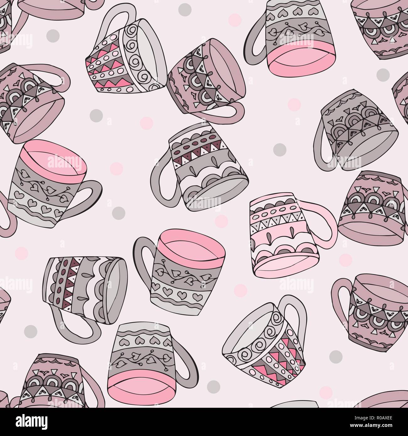 Cups and saucer Stock Vector Images - Alamy