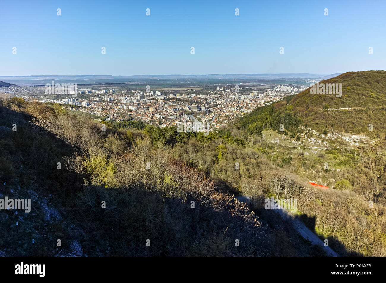 Amazing Panorama to city of Shumen, Bulgaria Stock Photo - Alamy