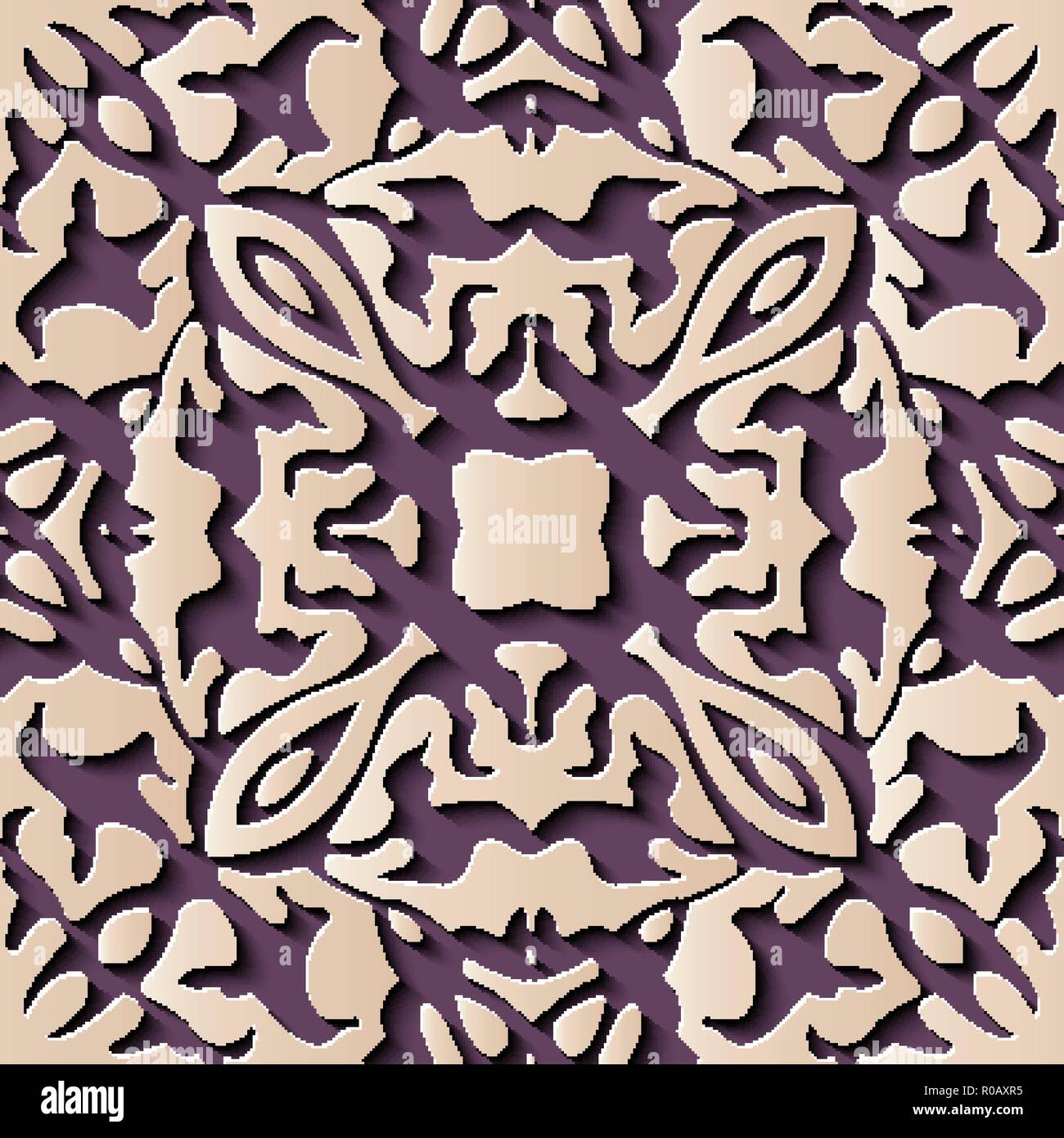 Seamless relief sculpture decoration retro pattern spiral curve cross ...