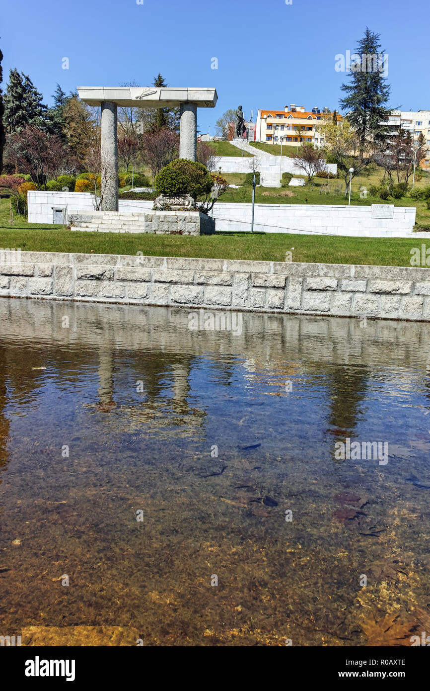 SANDANSKI, BULGARIA - APRIL 4, 2018: The statue of Spartacus in town of ...