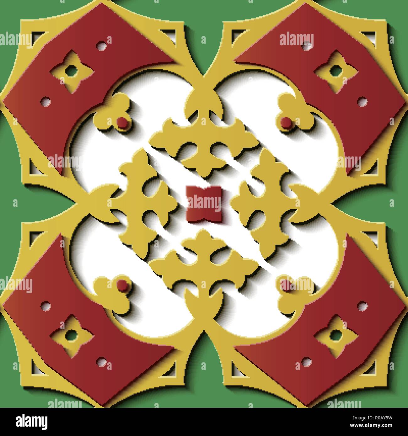 Seamless relief sculpture decoration retro pattern curve cross royal ...