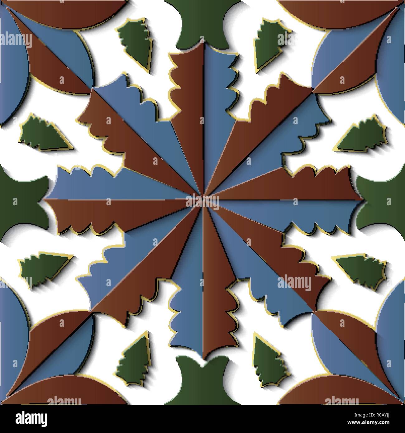 Seamless relief sculpture decoration retro pattern star curve cross ...