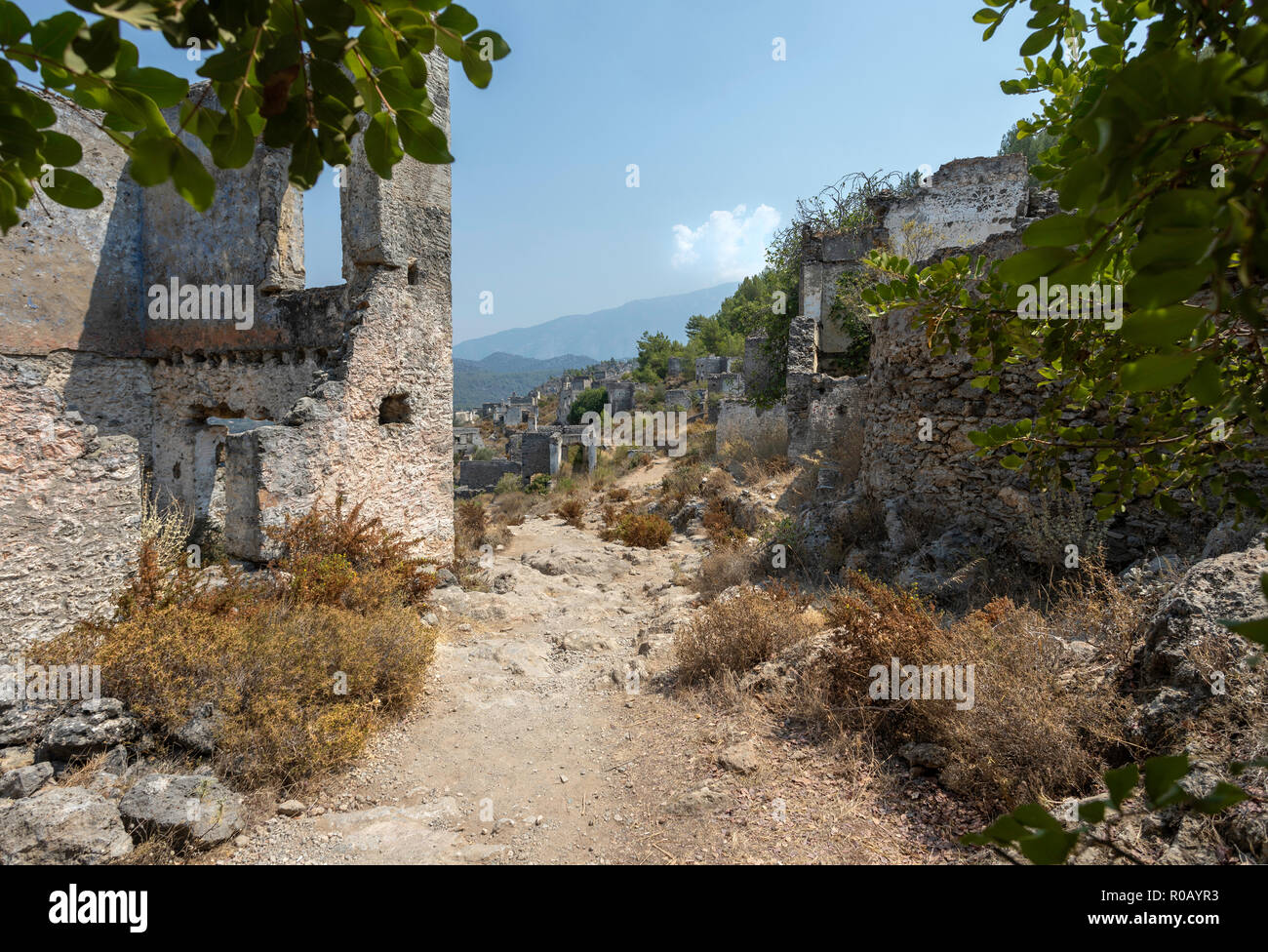 Ghost Village of Kayakoy Stock Photo - Alamy