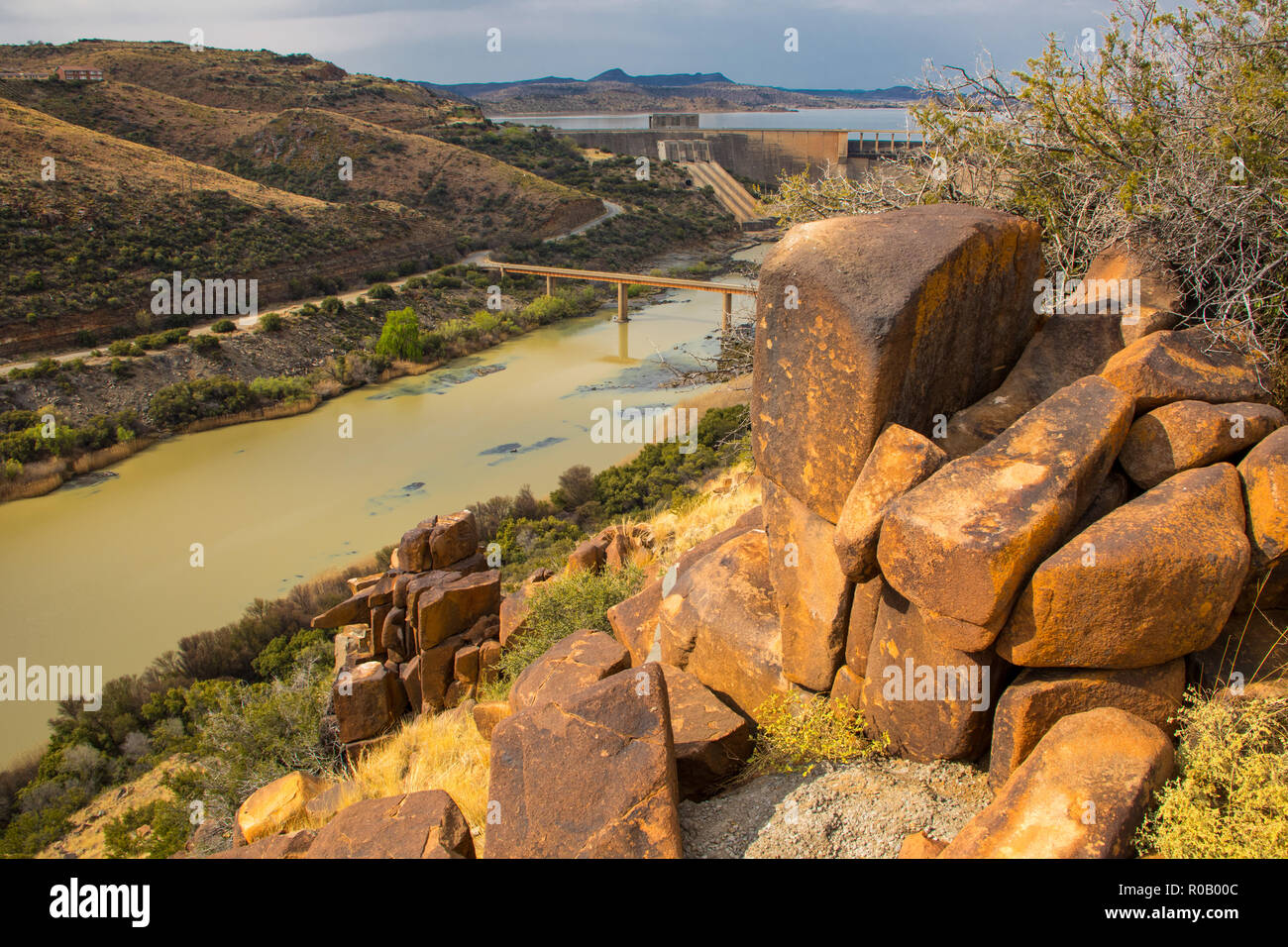 Gariep dam on the Orange river in South Africa Stock Photo - Alamy