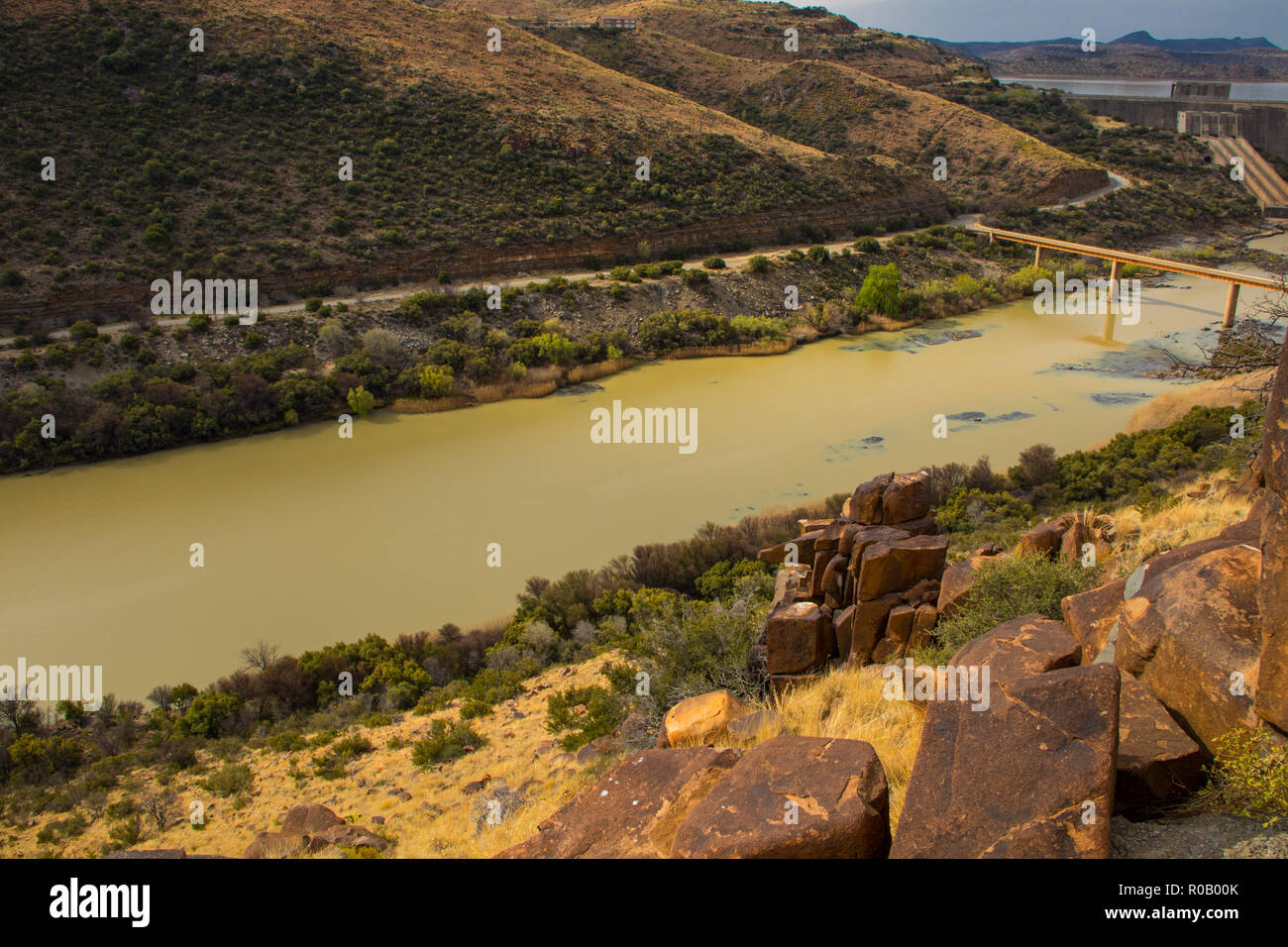 Gariep dam on the Orange river in South Africa Stock Photo - Alamy