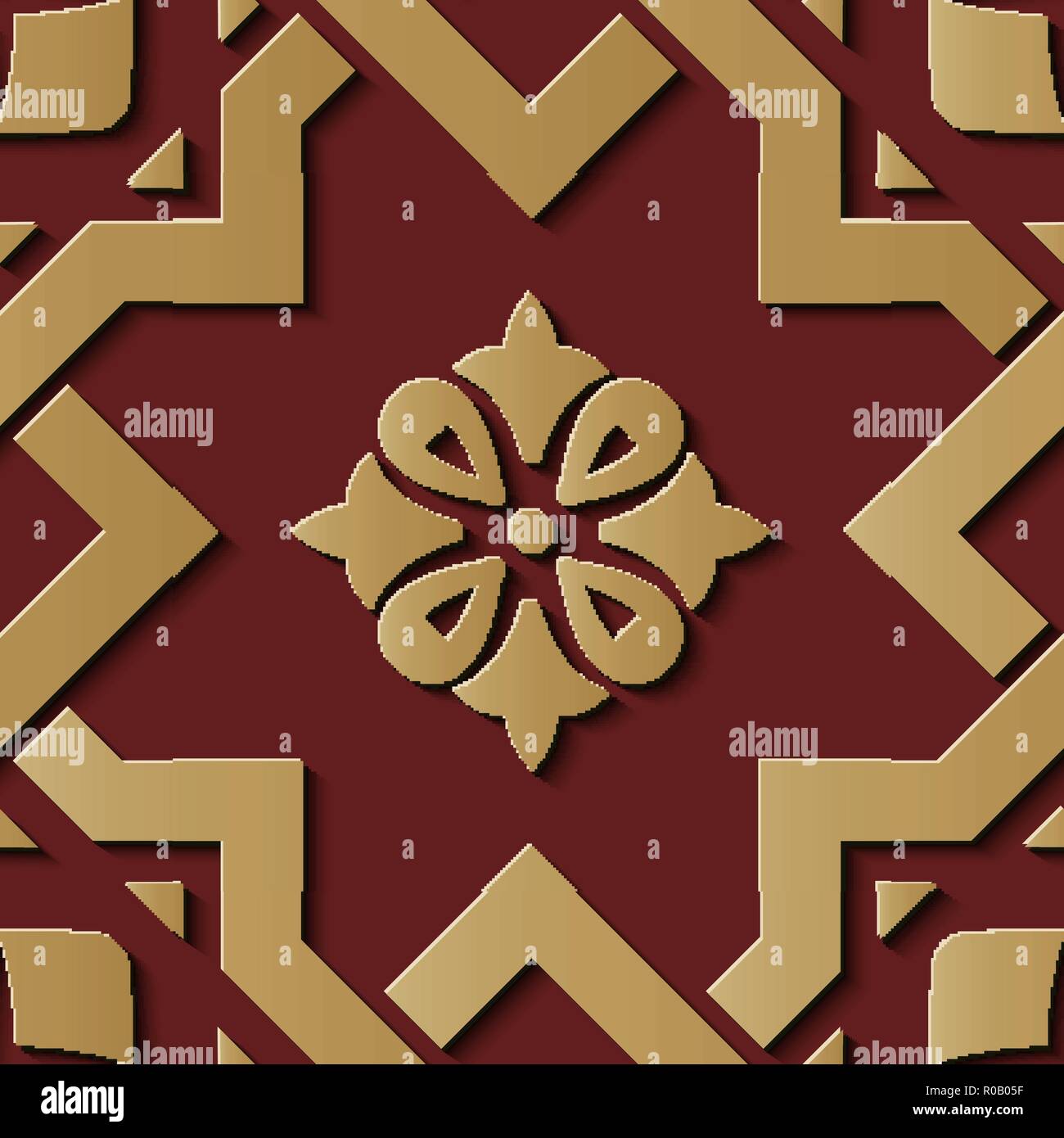 Seamless relief sculpture decoration retro pattern gold royal luxury ...