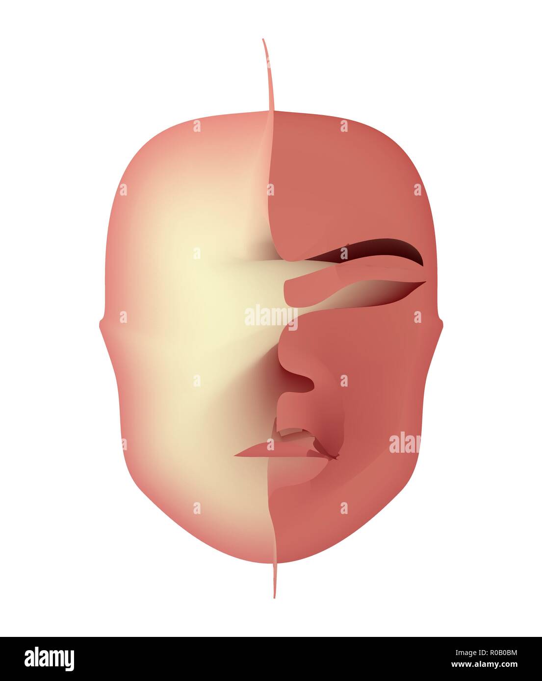 Appalling mask of blood terrible face and terrible things at Halloween ...