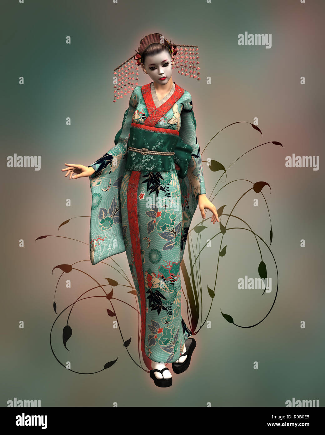 3d computer graphics girl asian hi-res stock photography and images - Alamy