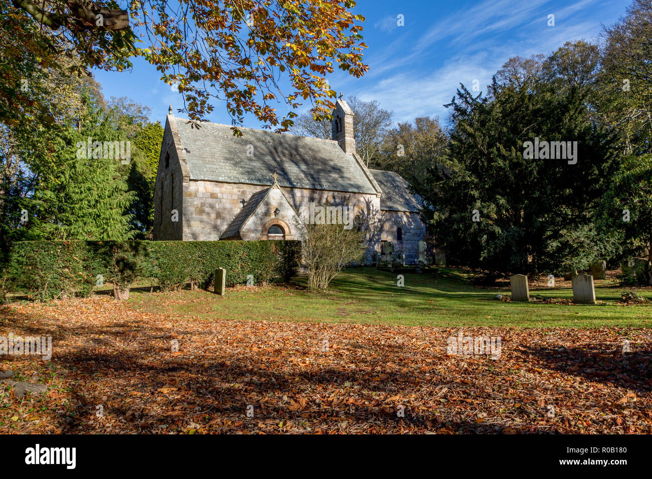Holy Trinity Church, Old Bewick, Northumberland, England Stock Photo ...
